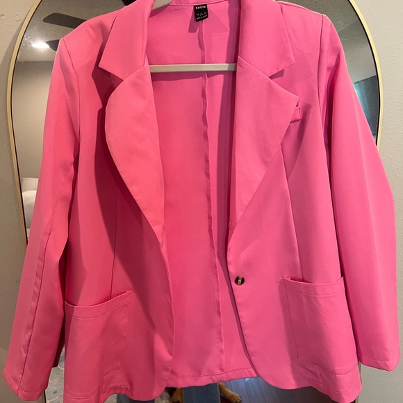 SHEIN | Jackets & Coats | Shein Pink Blazer Modern Style | Poshmark